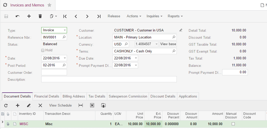 How do I apply a payment to a Foreign Currency Invoice?